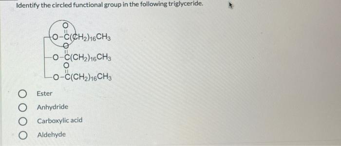 Solved Identify the circled functional group in the | Chegg.com