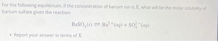 Solved For the following equilibrium, if the concentration | Chegg.com