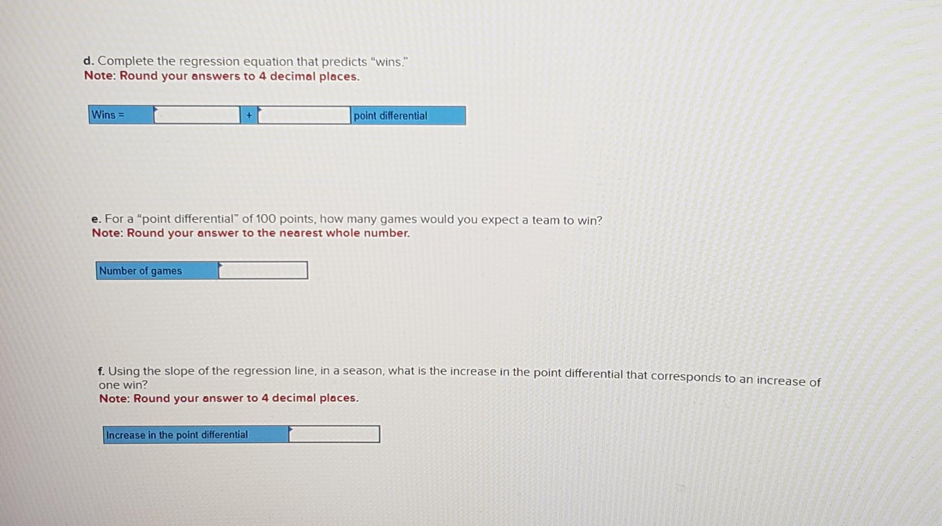 Solved For each of the 32 National Football League teams, | Chegg.com