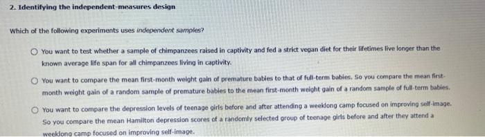 Solved Jull hypotheses for an independent-measures t test | Chegg.com