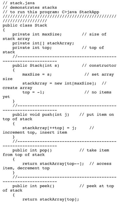 Solved 2a- Add a method to the Stack class print() to print | Chegg.com