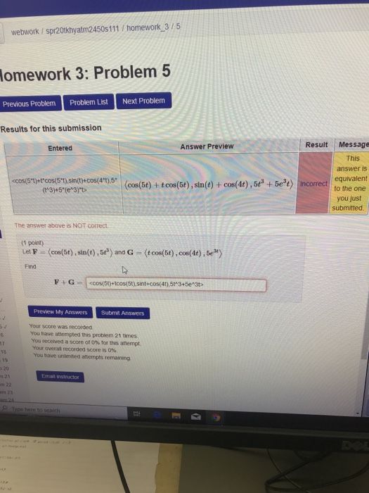 Solved webwork / spr20tkhyatm2450s111/ homework_3/5 Homework | Chegg.com