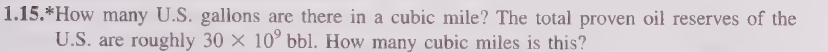 Solved 1.15.*How ﻿many U.S. ﻿gallons are there in ﻿a cubic | Chegg.com