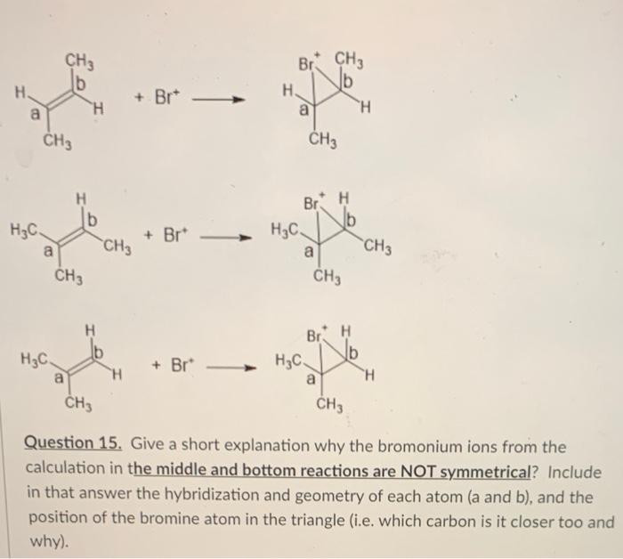 Solved CH3 Br* CH3 H + Br* H a lb Н a H CH3 CH3 Br* H H b | Chegg.com