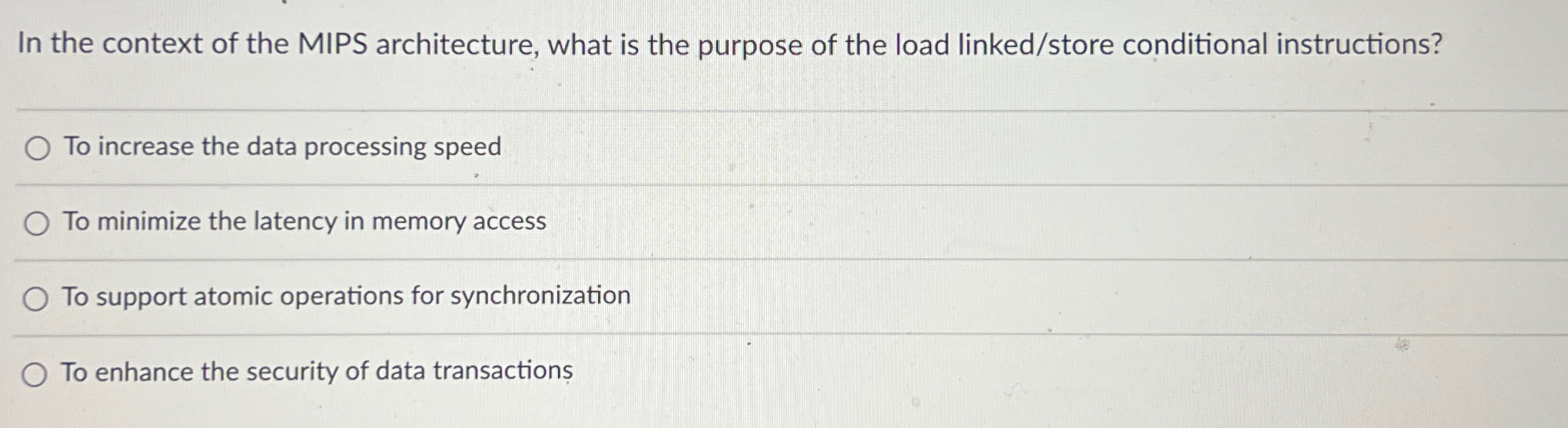 Solved In the context of the MIPS architecture, what is the | Chegg.com