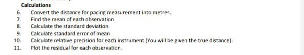 Solved Calculations 6. Convert the distance for pacing | Chegg.com