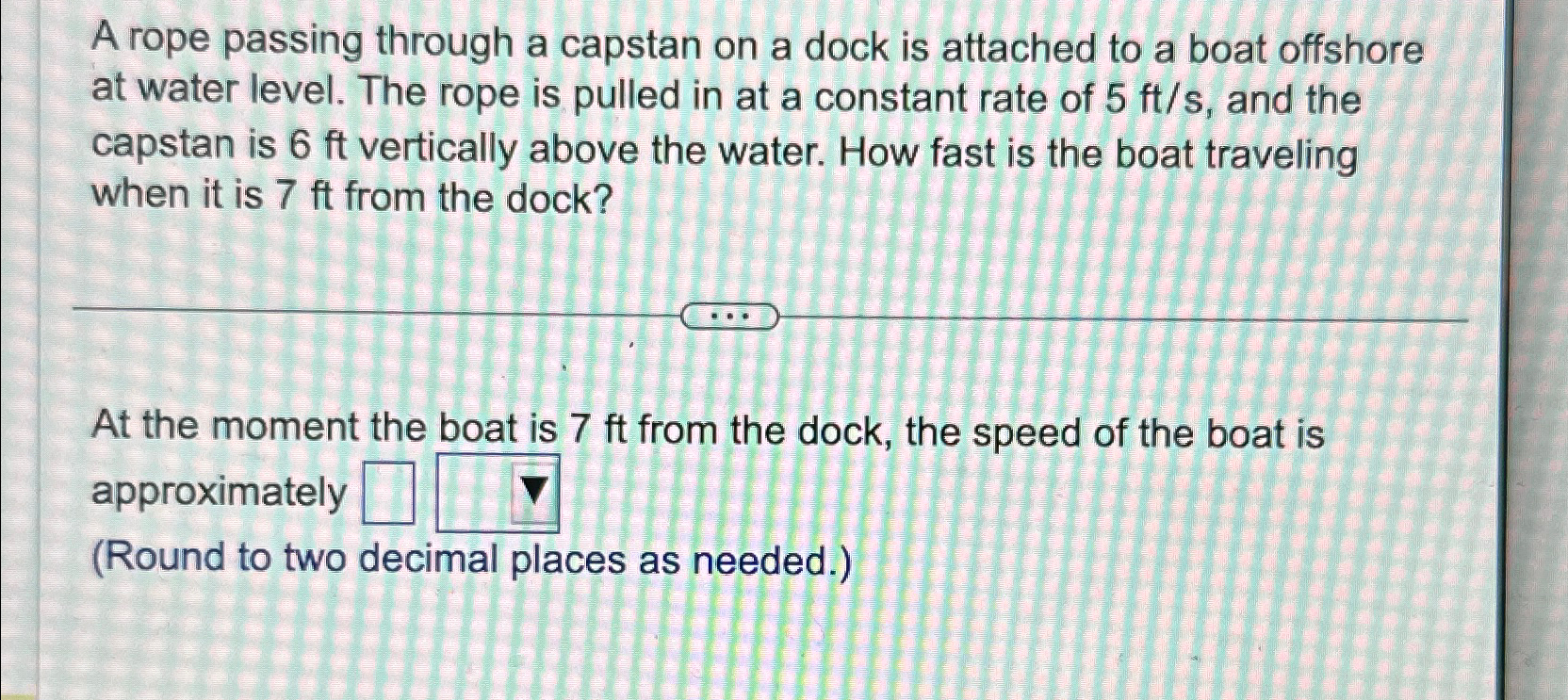 Solved A rope passing through a capstan on a dock is | Chegg.com
