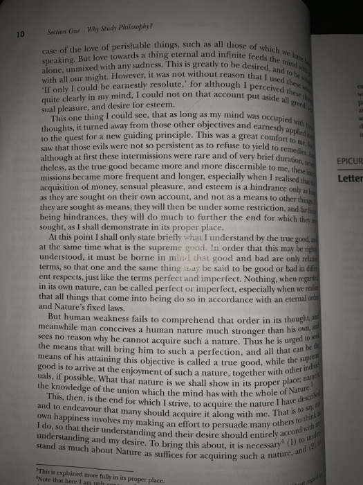 Reading Response #1 TREATISE ON THE EMENDATION OF THE | Chegg.com