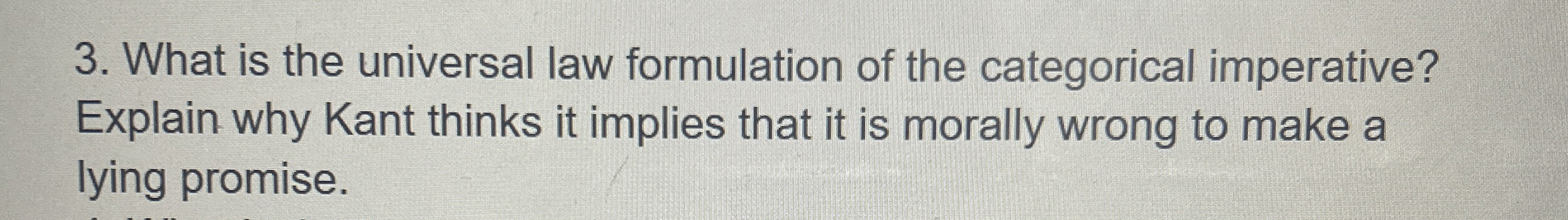 Solved What is the universal law formulation of the | Chegg.com