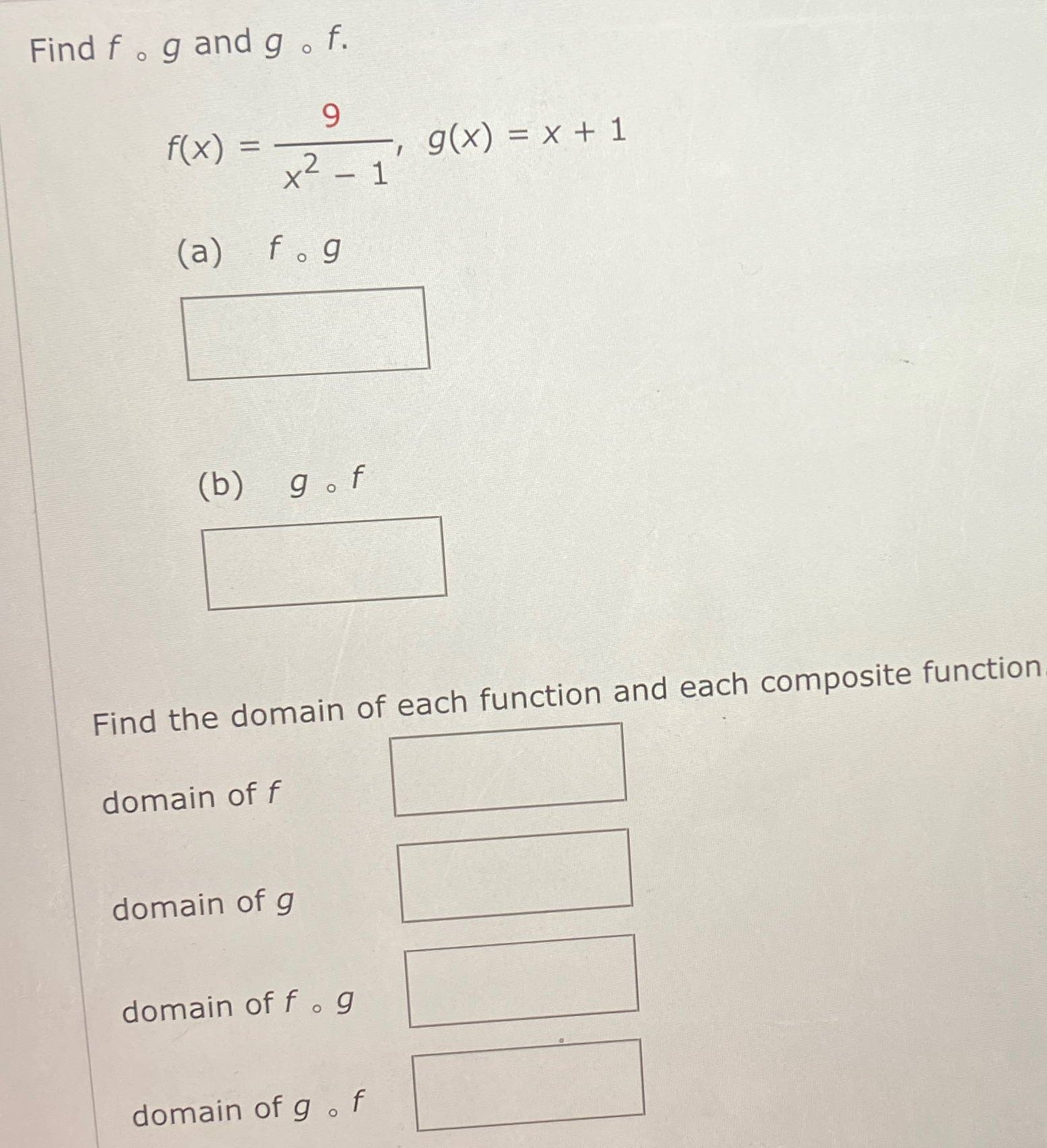 Solved Find f@g ﻿and | Chegg.com