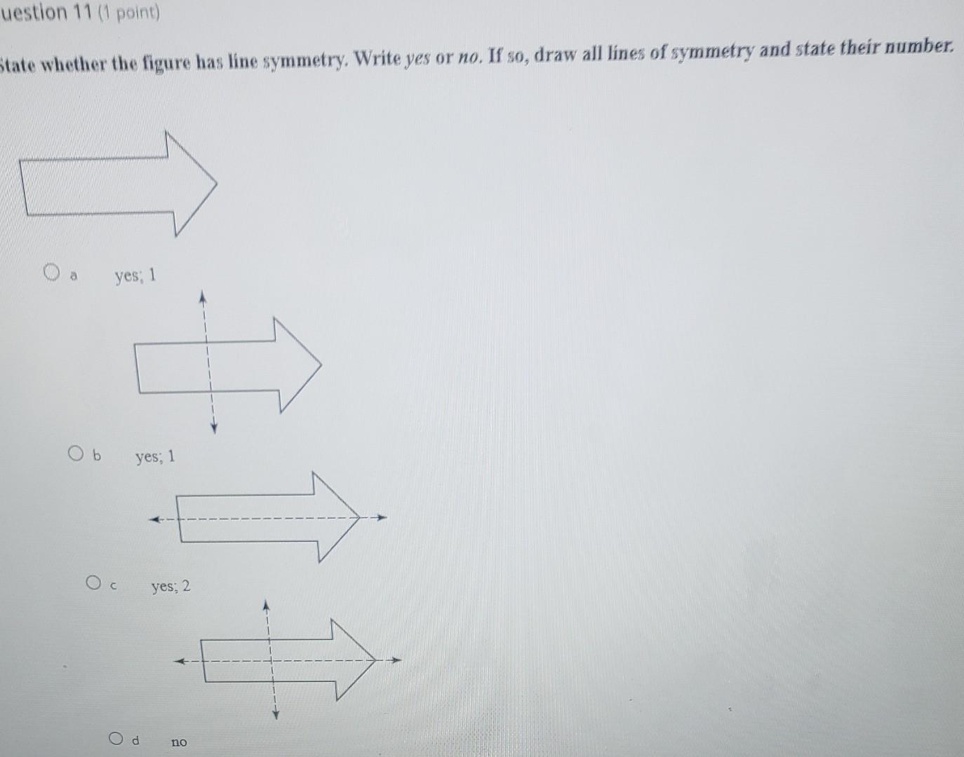 Solved uestion 11 (1 point) State whether the figure has | Chegg.com Solved uestion 11 (1 point) State whether the figure has | Chegg.com