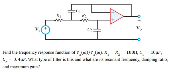 Solved Find the frequency response function of | Chegg.com