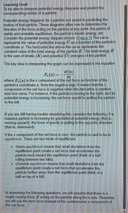 Solved Learning Goal: To be able to interpret potential | Chegg.com