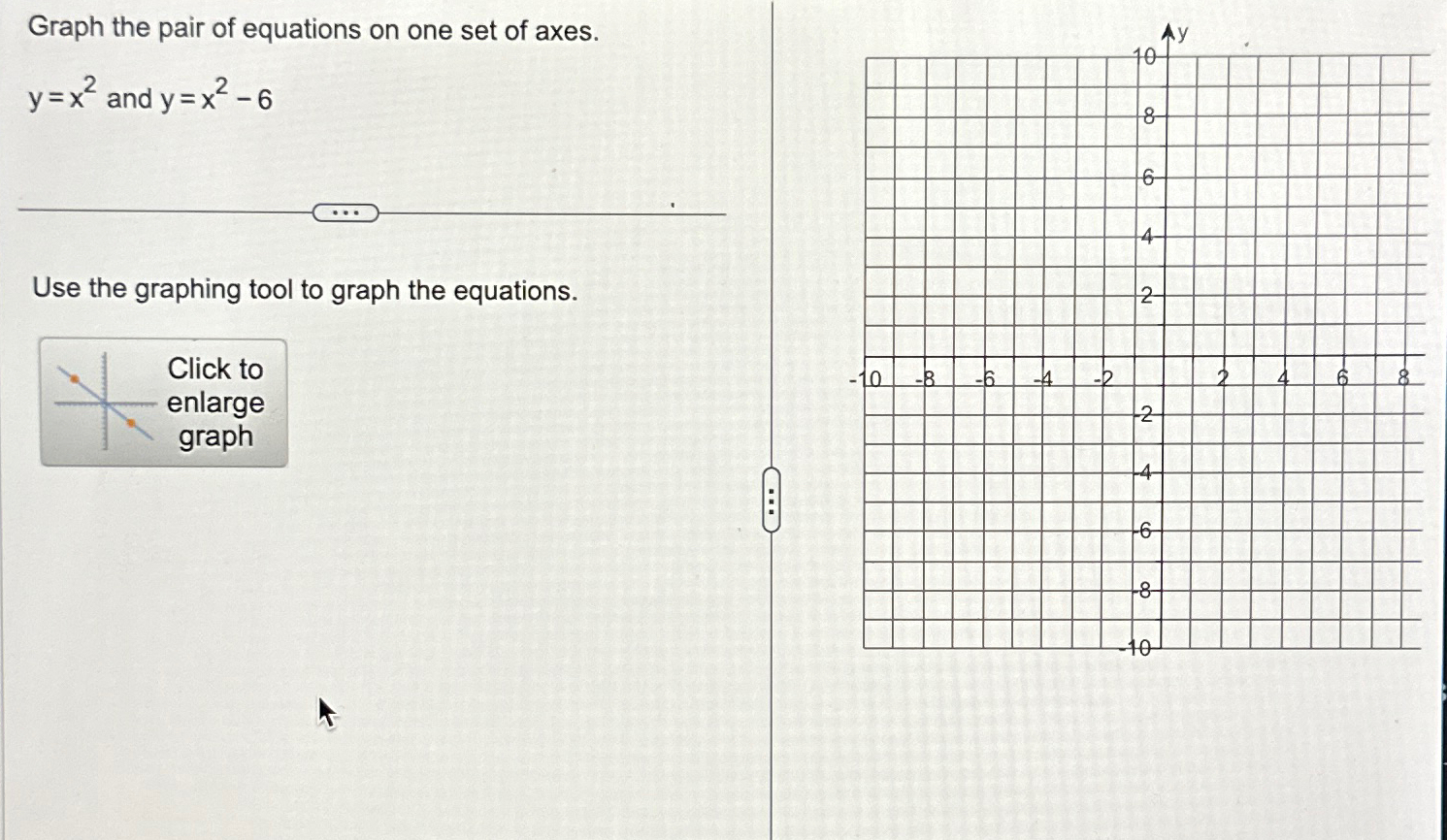 Solved Graph the pair of equations on one set of axes.y=x2 | Chegg.com Solved Graph the pair of equations on one set of axes.y=x2 | Chegg.com