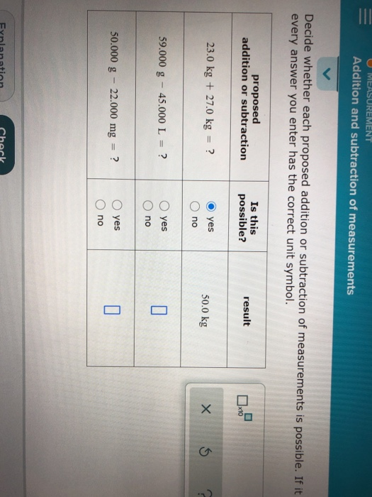 Solved U MEASUREMENT Addition and subtraction of | Chegg.com
