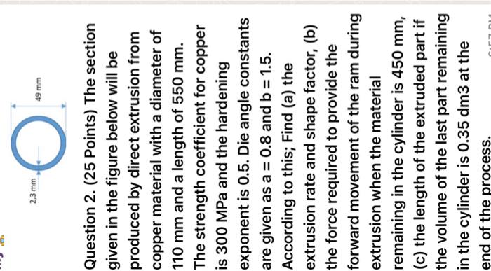 Solved Question 2. (25 Points) The section given in the | Chegg.com