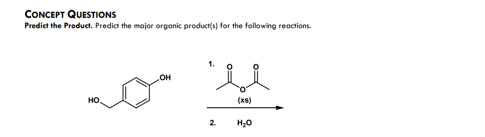 Solved Concept QuestionsPredict the Product. Predict the | Chegg.com