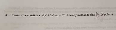 Solved Consider the equation x2-2y2+3z2-9z=57. ﻿Use any | Chegg.com