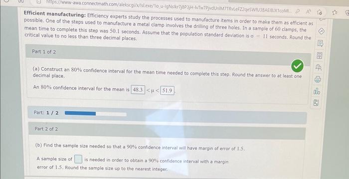 Solved Efficient manufacturing: Efficiency experts study the | Chegg.com
