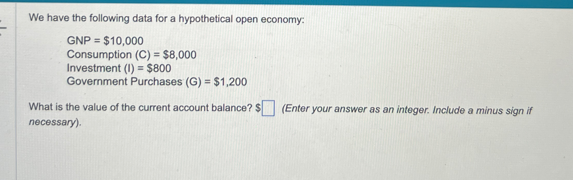 Solved We have the following data for a hypothetical open | Chegg.com