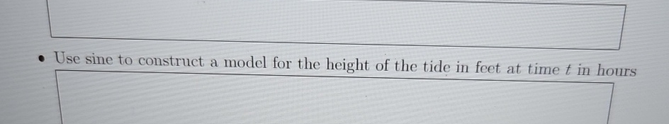 Solved Use sine to construct a model for the height of the | Chegg.com