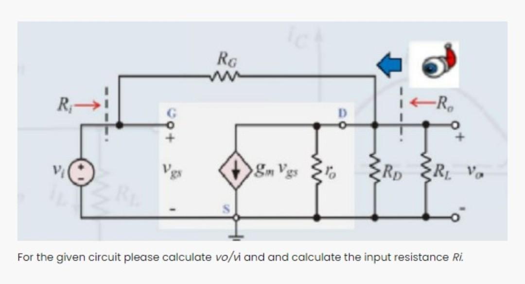 Solved For the given circuit please calculate vo/vi and and | Chegg.com