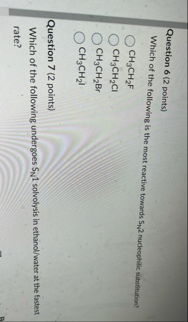 Solved Question 6 (2 ﻿points)Which of the following is the | Chegg.com