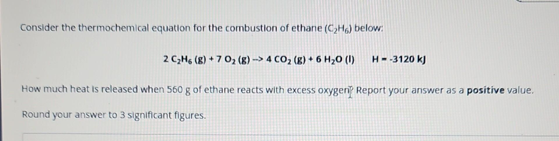 Solved Consider the thermochemical equation for the | Chegg.com
