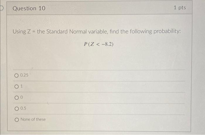 Solved Using Z = the Standard Normal variable, find the | Chegg.com
