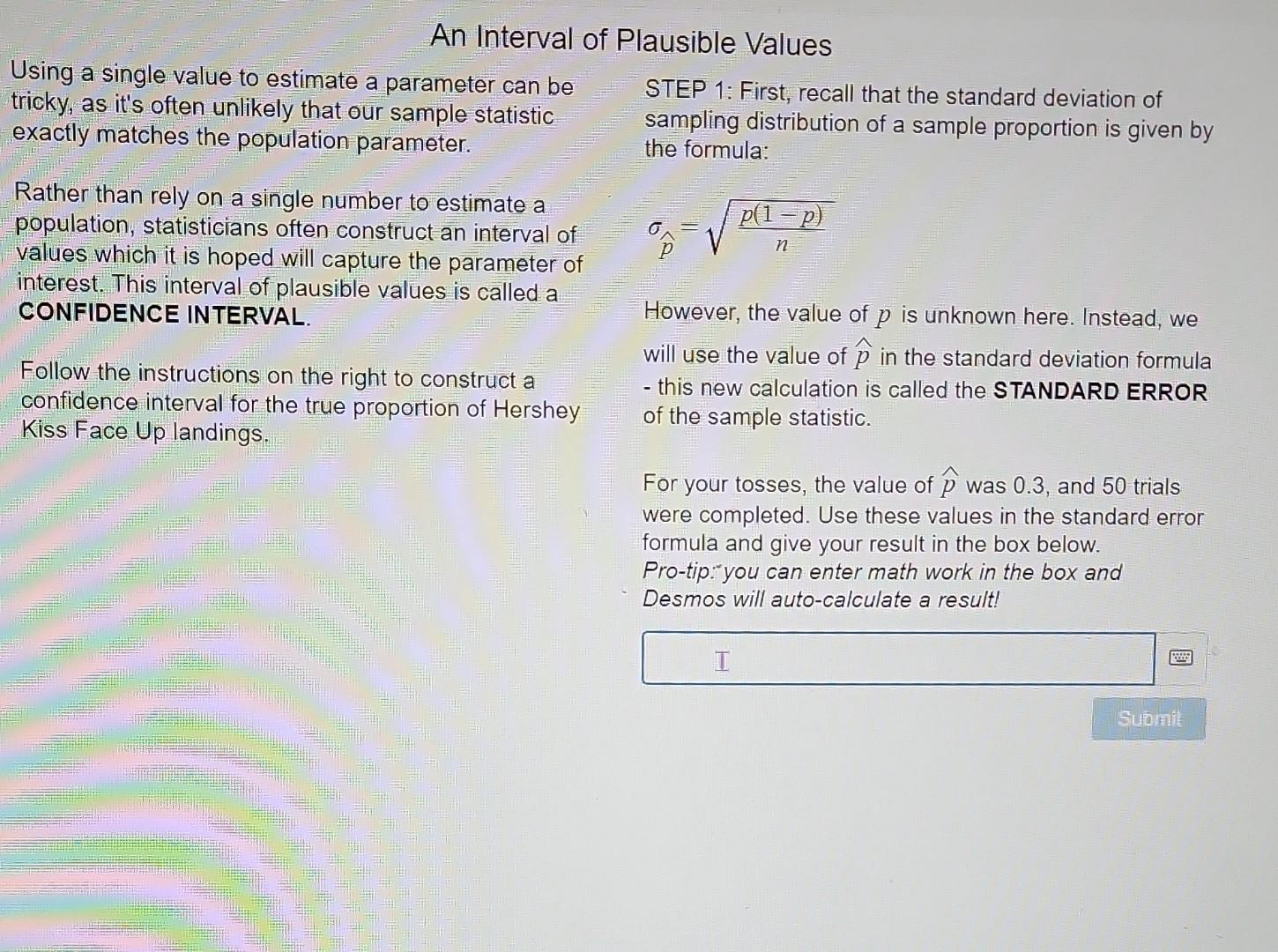 Solved An Interval of Plausible Values Using a single value | Chegg.com