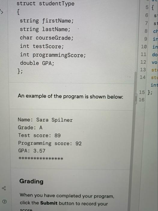 Instructions 3 // d 4 stru { 5 6 5 { 6 str Chapter 9 | Chegg.com