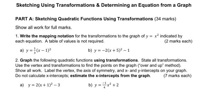Solved Sketching Using Transformations And Determining An