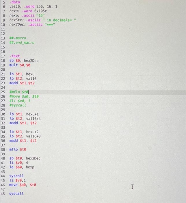 Solved converting hex to decimal in assembly mipssomething | Chegg.com