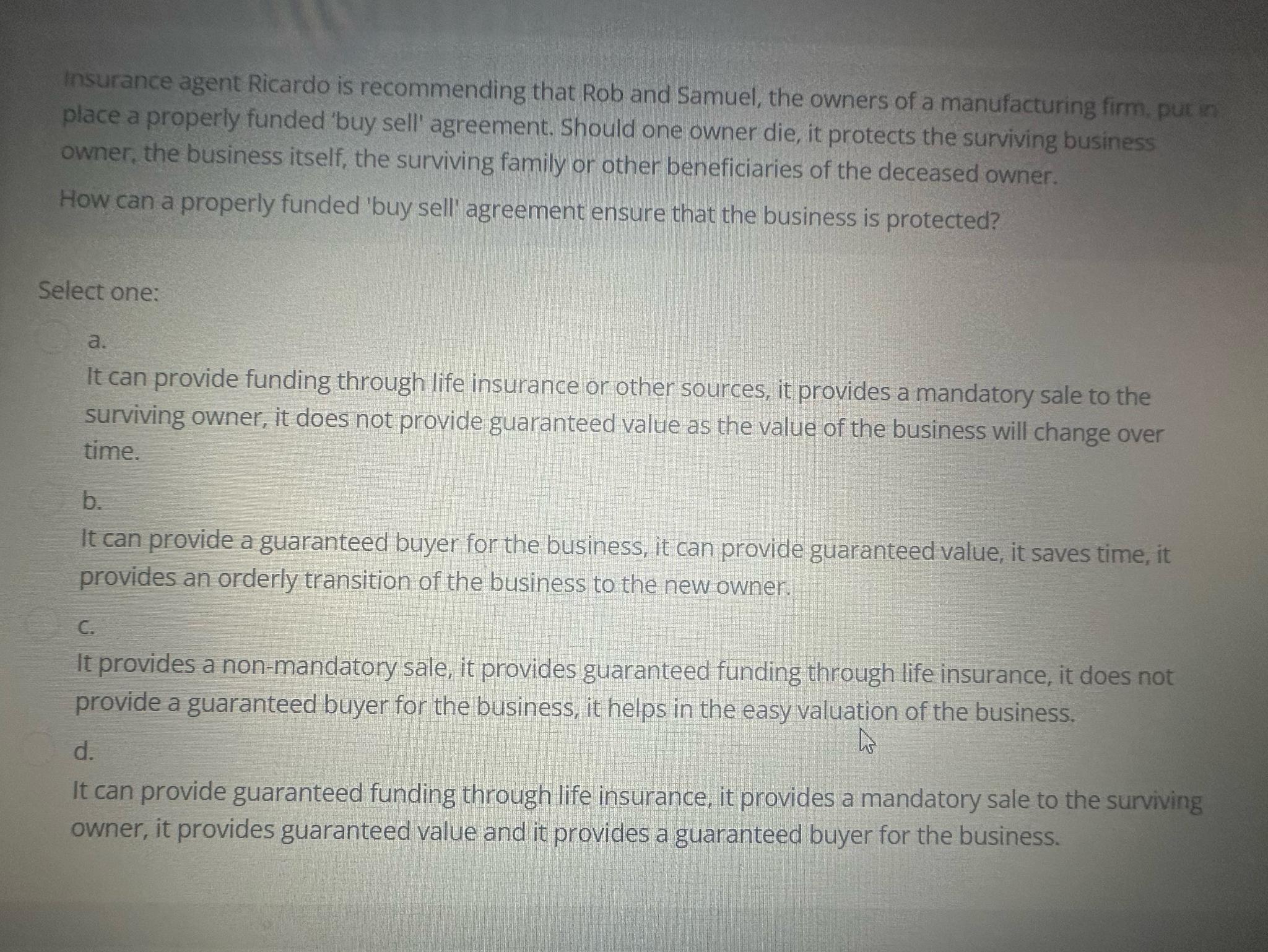 Solved Insurance agent Ricardo is recommending that Rob and | Chegg.com