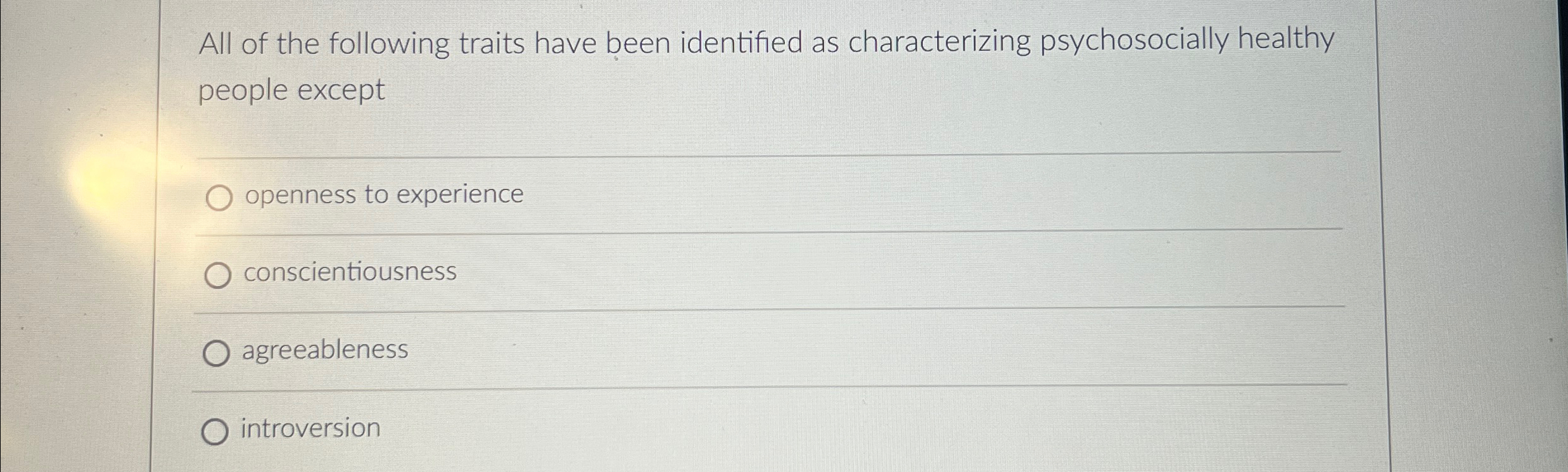 Solved All of the following traits have been identified as | Chegg.com