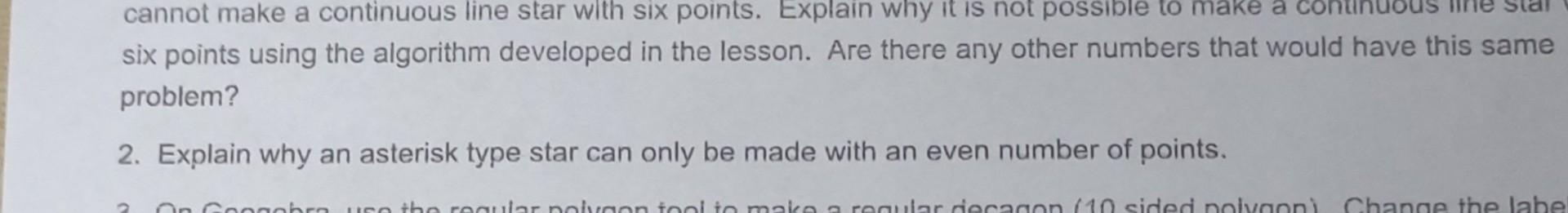 Solved six points using the algorithm developed in the | Chegg.com