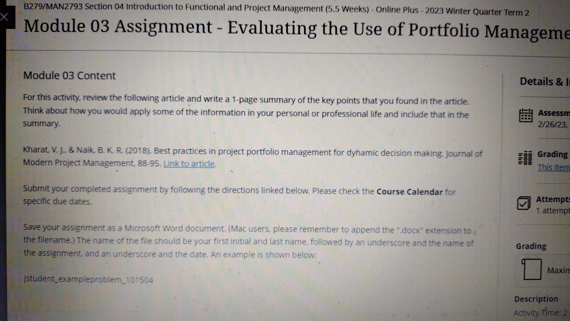 Module 03 Content For this activity, review the | Chegg.com