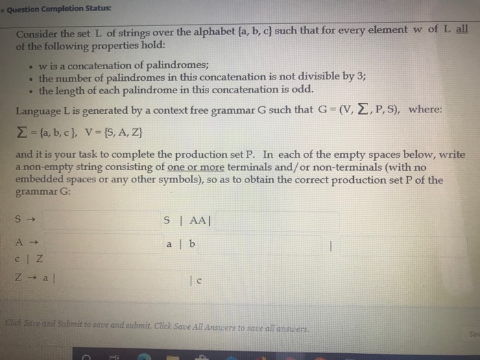 Solved Question Completion Status: Consider the set L of | Chegg.com