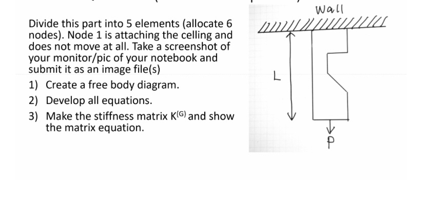 Solved Divide this part into 5 ﻿elements (allocate 6 | Chegg.com