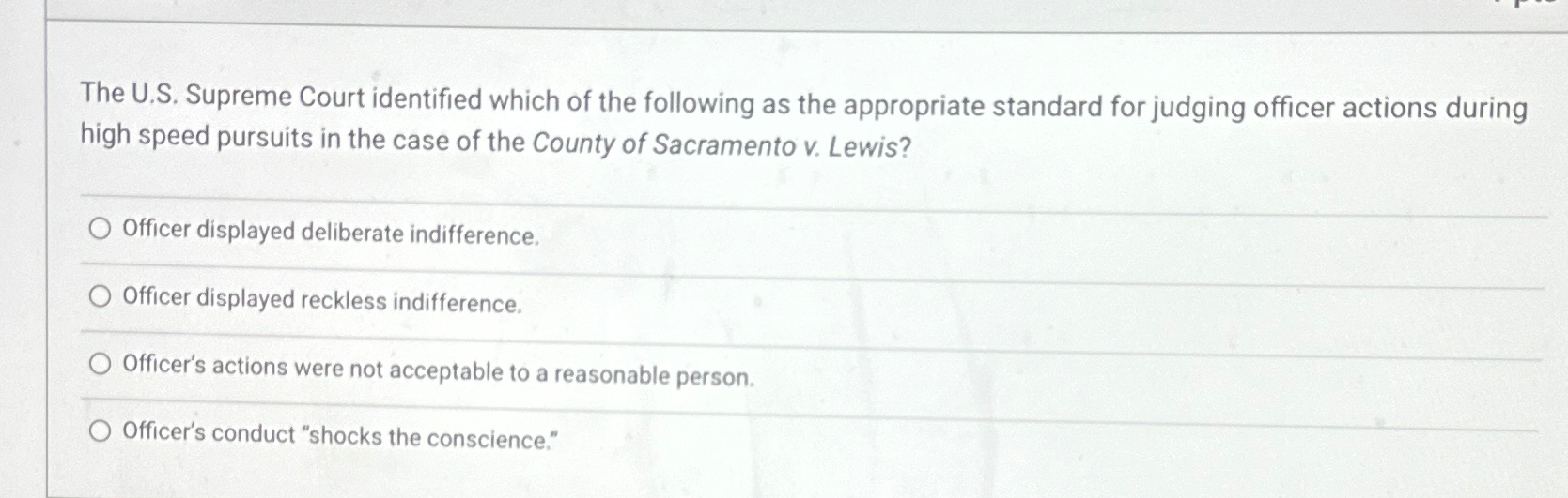 Solved The U.S. ﻿Supreme Court identified which of the | Chegg.com