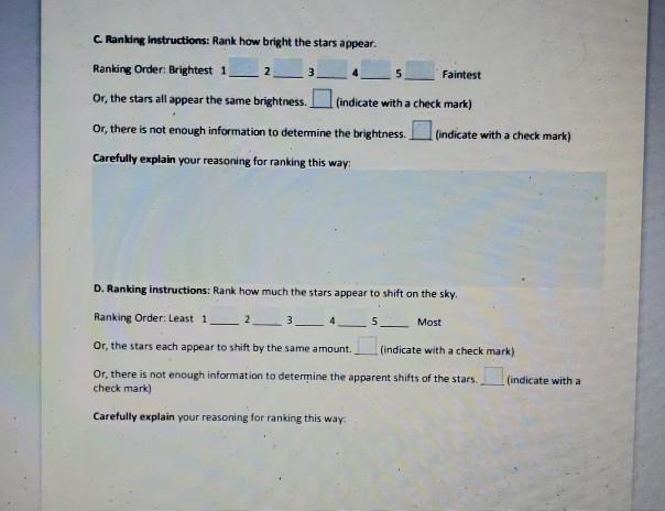 Solved Astronomy Ranking Task: Parallax Exercise #3 | Chegg.com