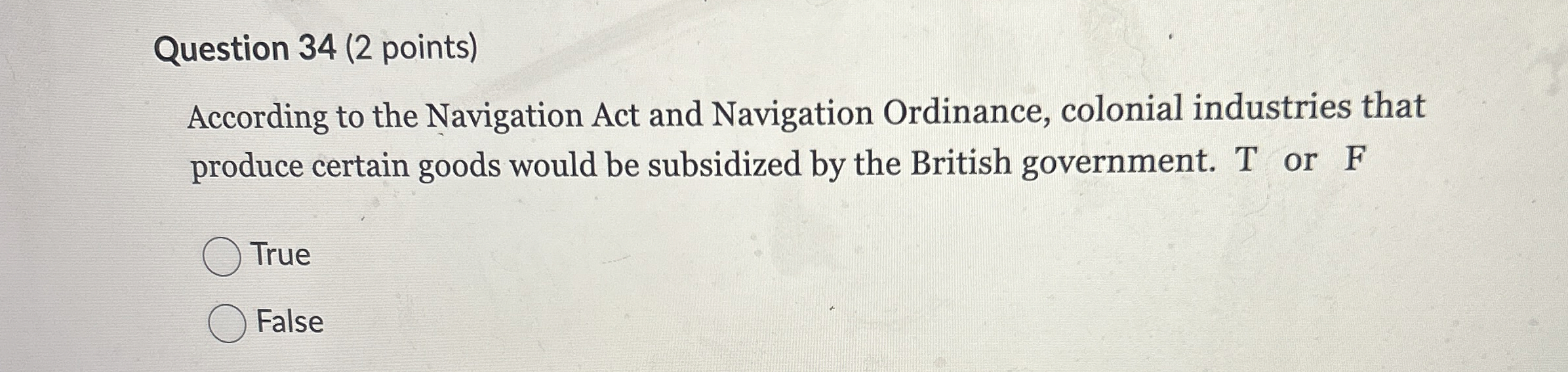 Solved Question 34 (2 ﻿points)According to the Navigation | Chegg.com