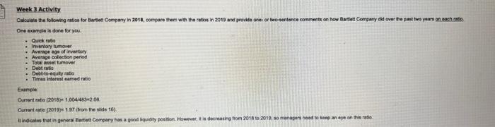 Solved Week 3 Activity One exarpie ir done for you. - Qulak | Chegg.com