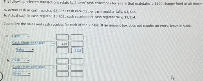 Solved The following selected transactions relate to 2 days' | Chegg.com