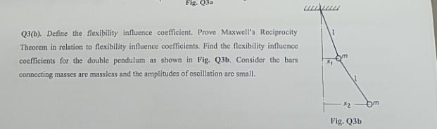 Solved Q3(b). Define the flexibility influence coefficient, | Chegg.com