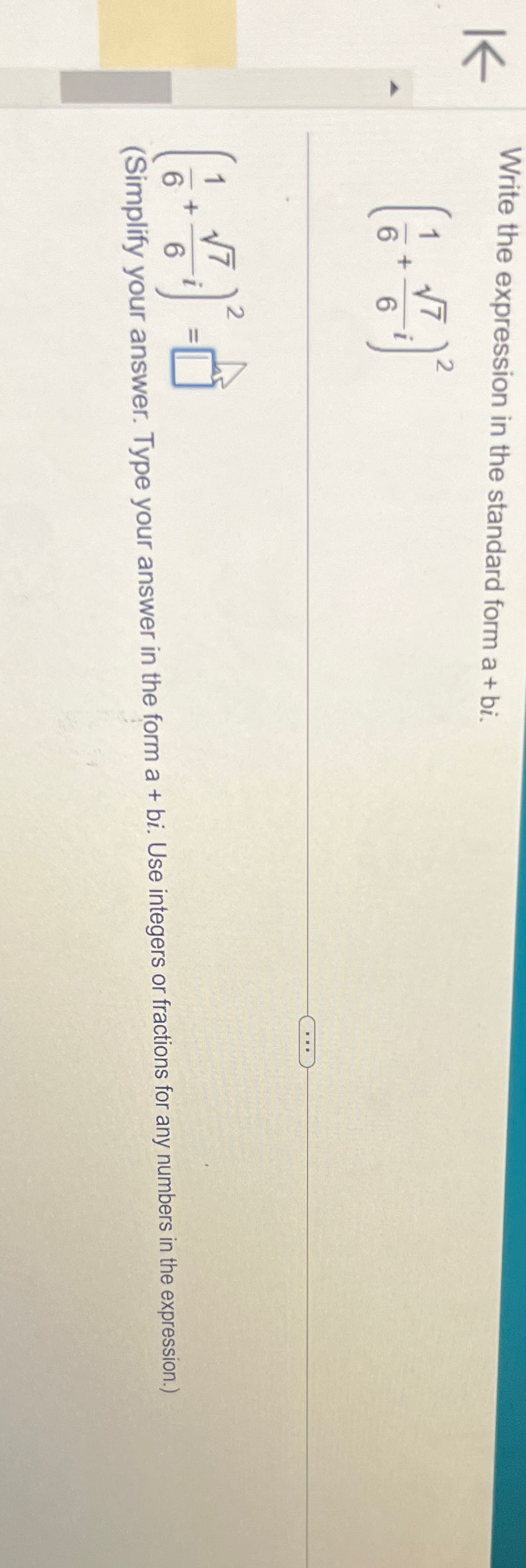 Solved Write the expression in the standard form | Chegg.com