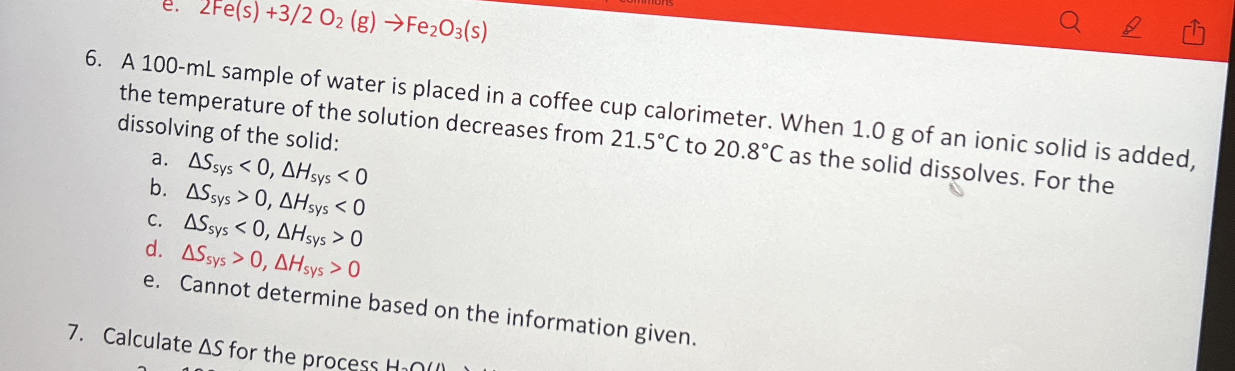Solved A 100-mL ﻿sample of water is placed in a coffee cup | Chegg.com
