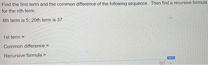 Solved POSSIBLE POINTS: 20 Find an explicit formula for the | Chegg.com