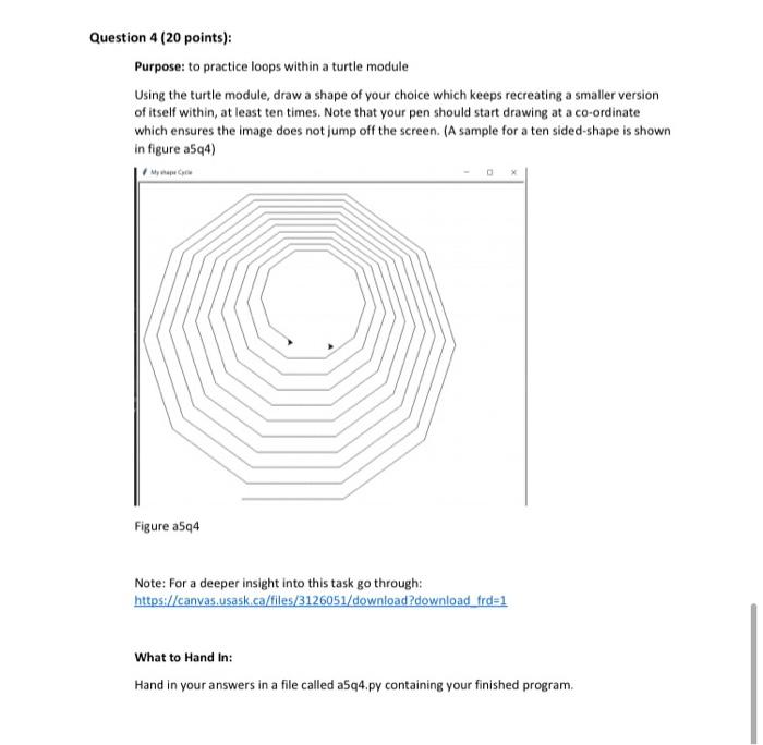 Solved stion 4 ( 20 points): Purpose: to practice loops | Chegg.com