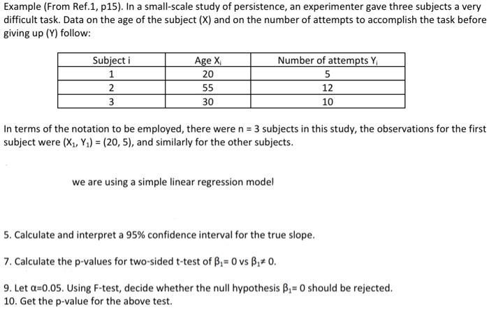 Solved Example (From Ref.1, p15). In a small-scale study of | Chegg.com